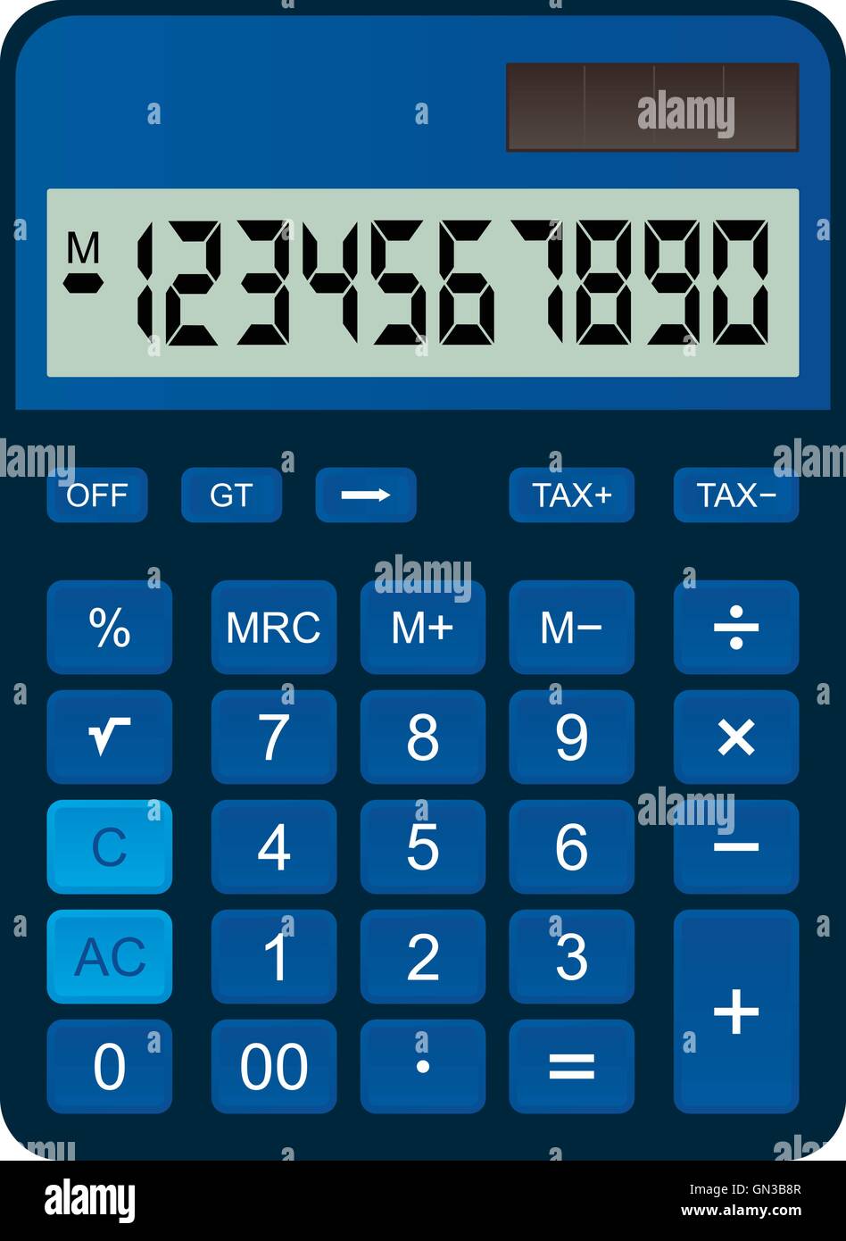 Calculator is made of blue plastic Stock Vector Image & Art - Alamy