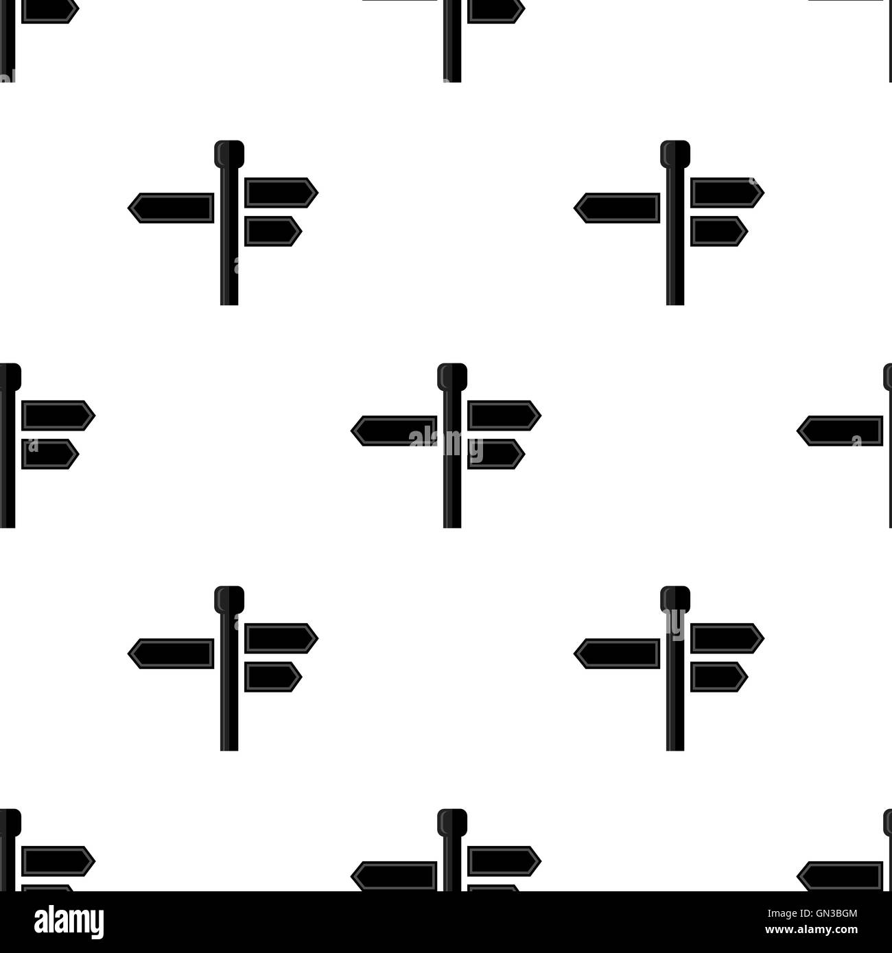 Black Signpost Arrows Seamless Pattern Stock Vector Image & Art - Alamy