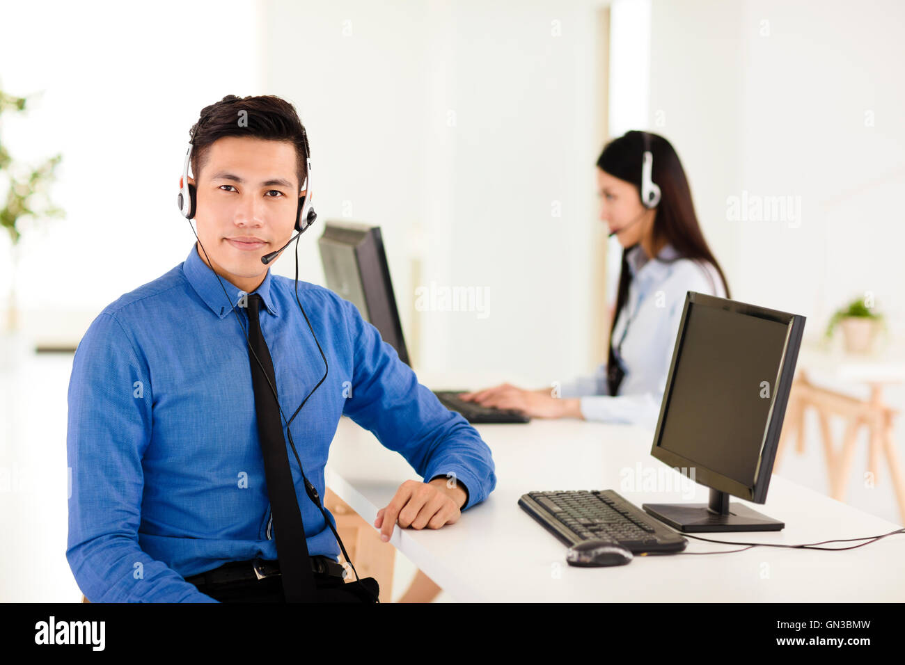 Asian chinese call center agent hi-res stock photography and images - Alamy
