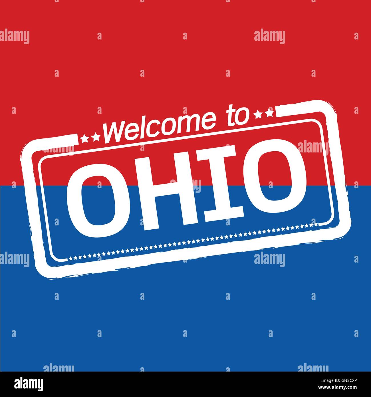 Welcome to OHIO of US State illustration design Stock Vector Image ...