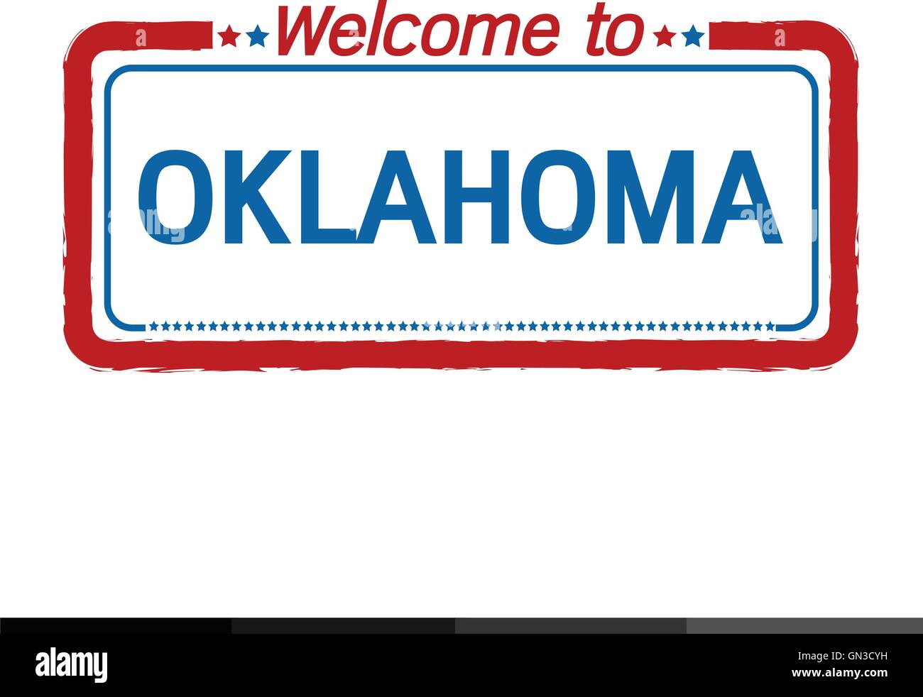 Welcome to OKLAHOMA of US State illustration design Stock Vector Image ...