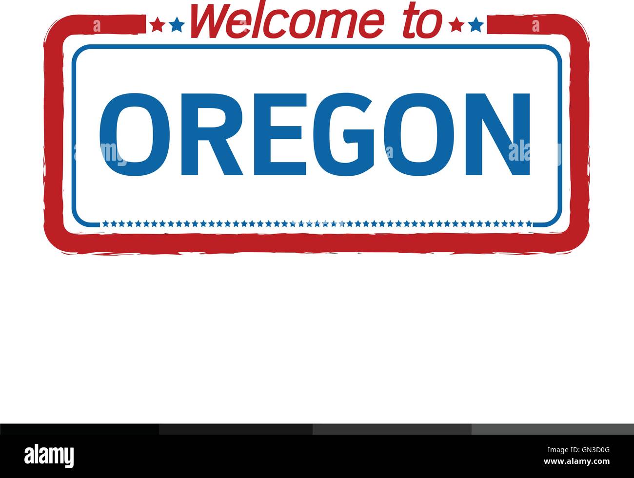 Welcome to OREGON of US State illustration design Stock Vector Image ...