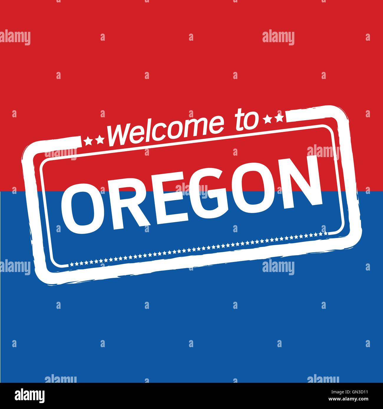 Welcome to OREGON of US State illustration design Stock Vector Image ...