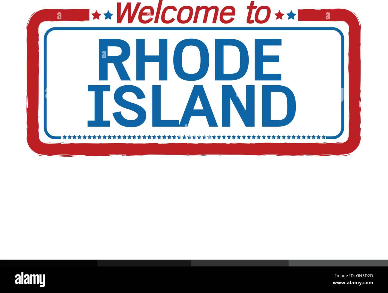 Welcome to RHODE ISLAND of US State illustration design Stock Vector ...