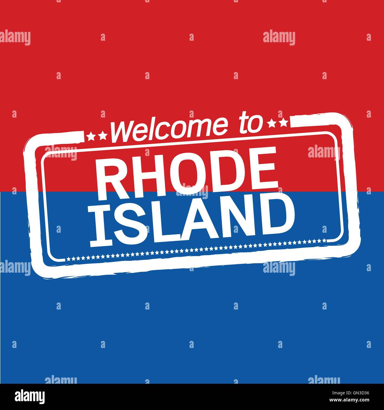 Welcome to RHODE ISLAND of US State illustration design Stock Vector ...