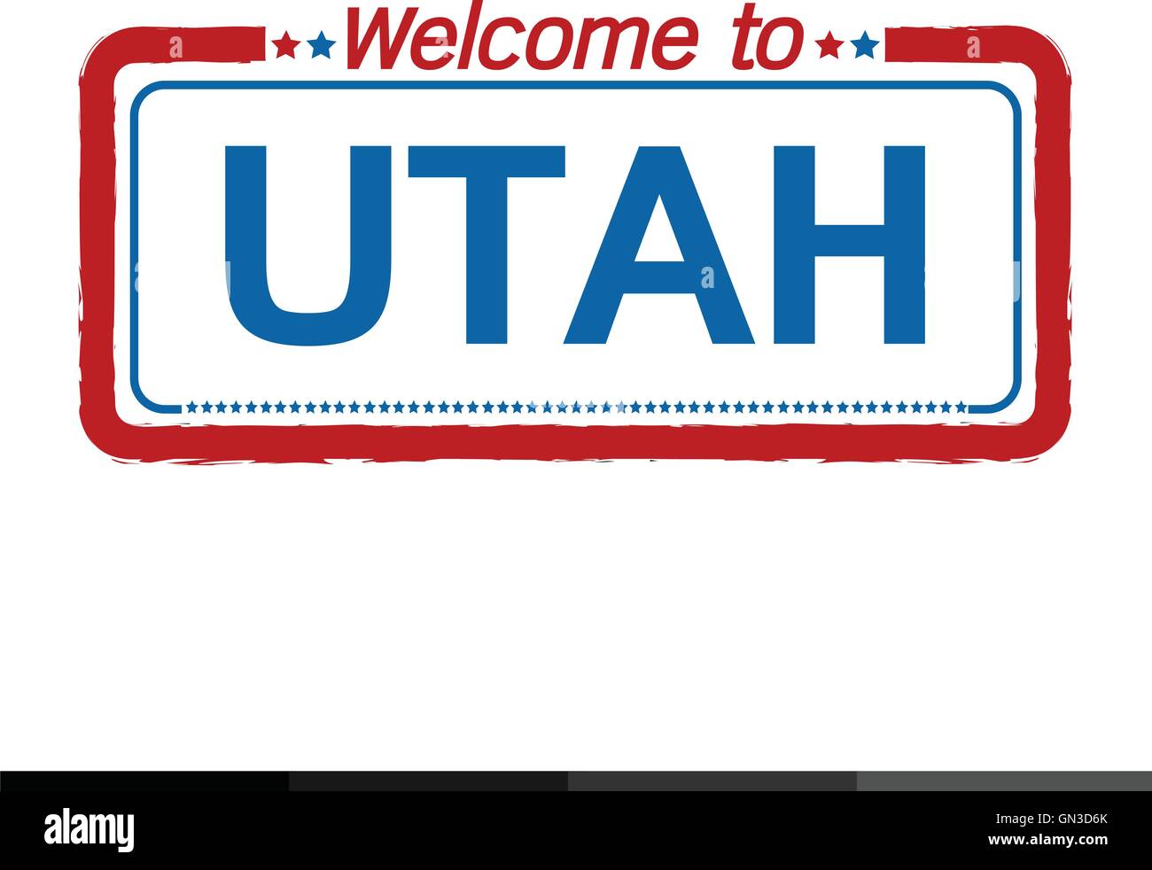 Welcome to UTAH of US State illustration design Stock Vector Image ...