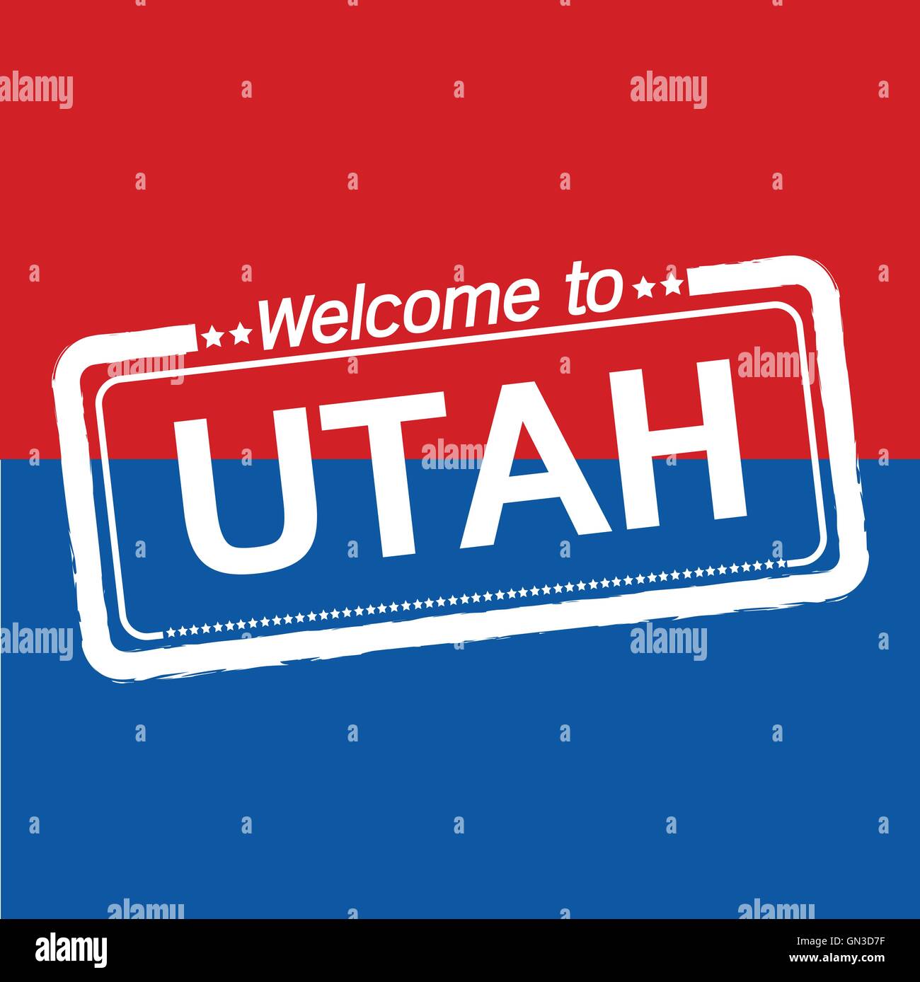 Welcome to UTAH of US State illustration design Stock Vector Image ...