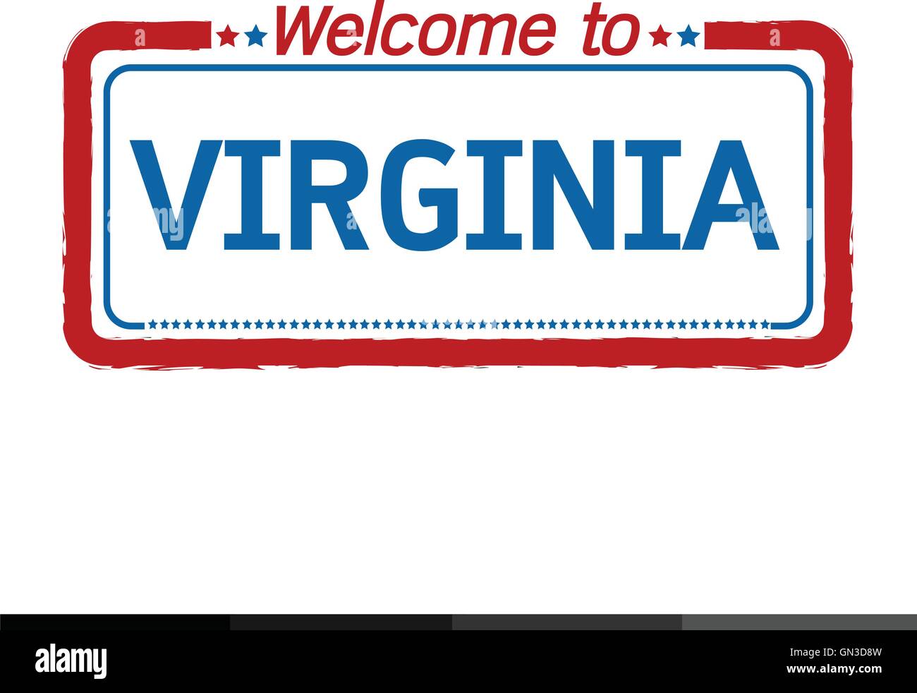 Welcome to VIRGINIA of US State illustration design Stock Vector Image ...
