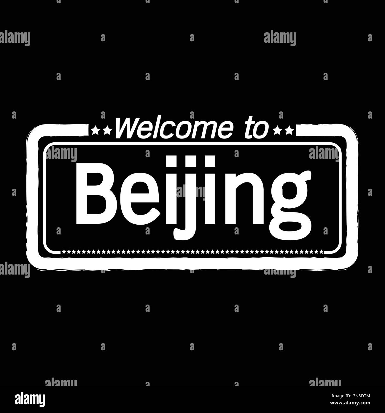 Welcome to Beijing city illustration design Stock Vector Image & Art ...