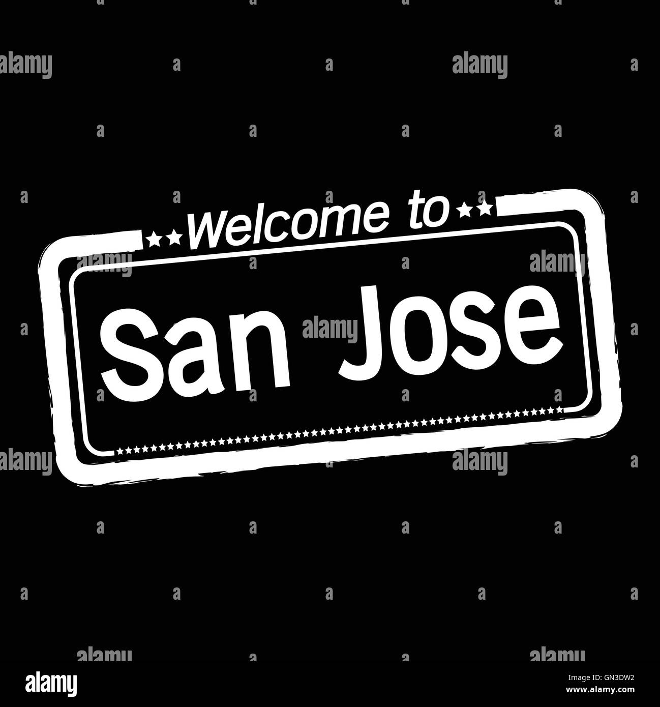 Welcome to San Jose city illustration design Stock Vector Image & Art ...