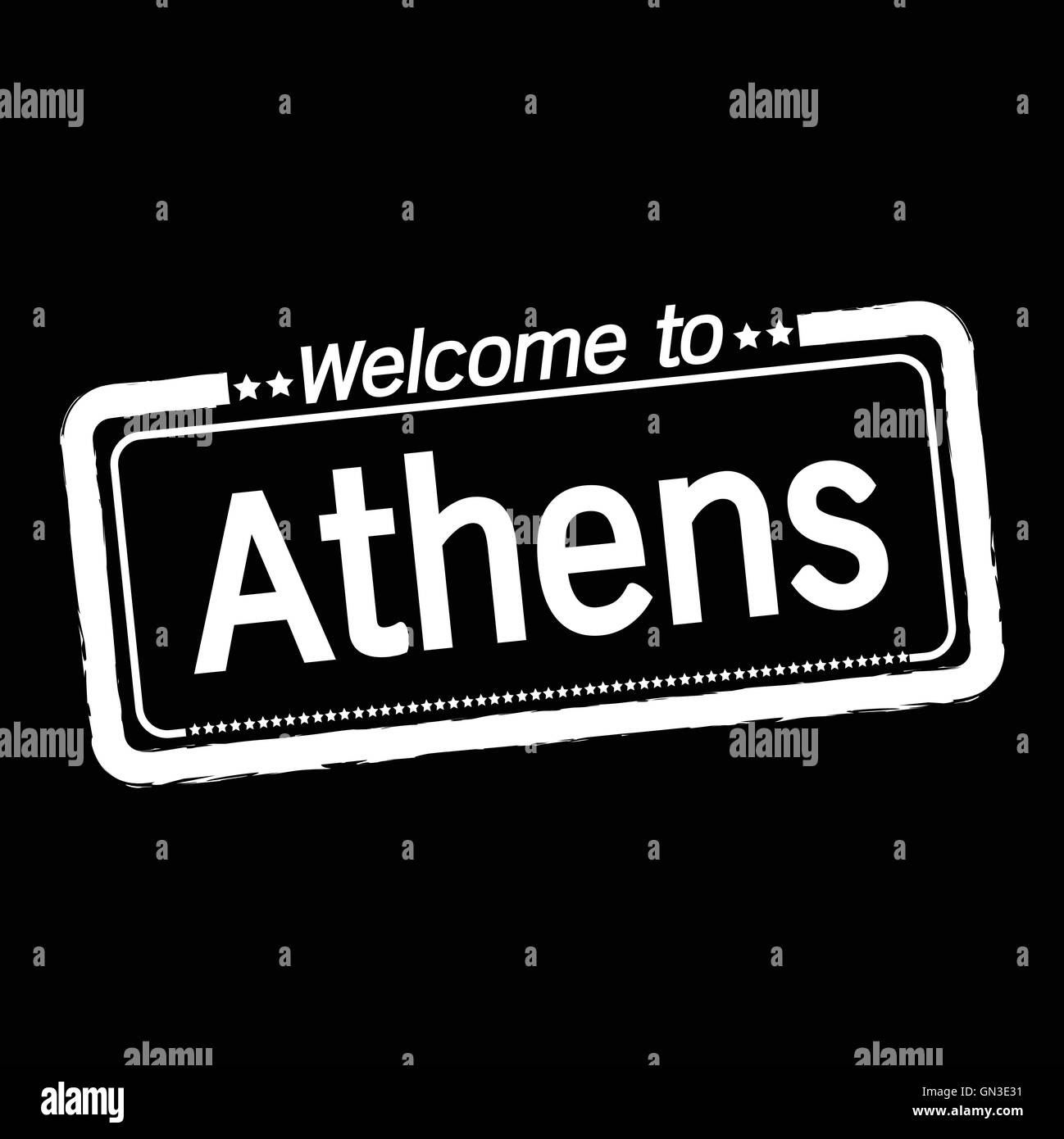 Welcome to athens Stock Vector Images - Alamy