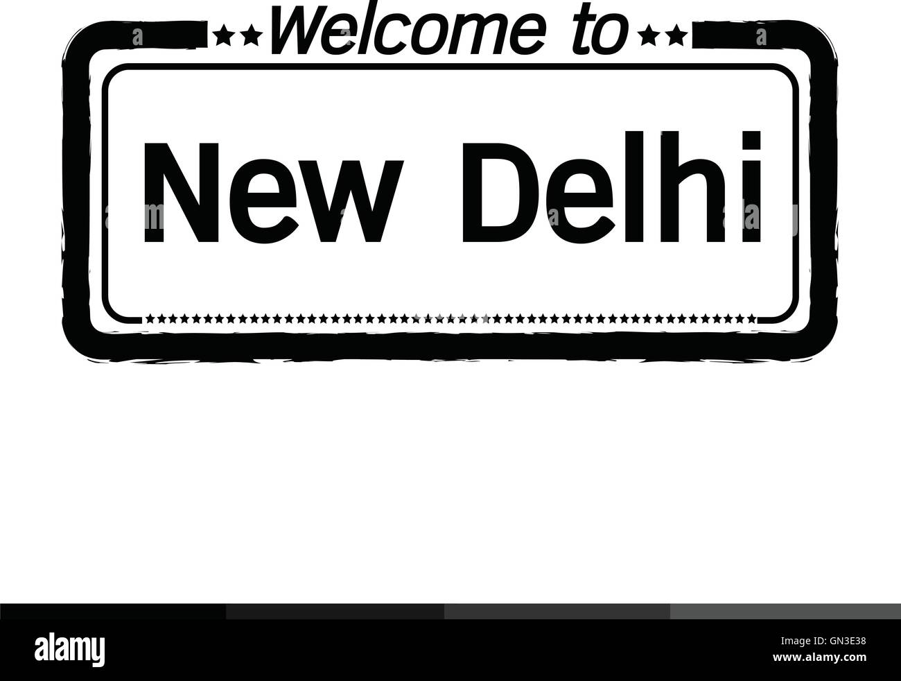 Welcome delhi stamp hi-res stock photography and images - Alamy