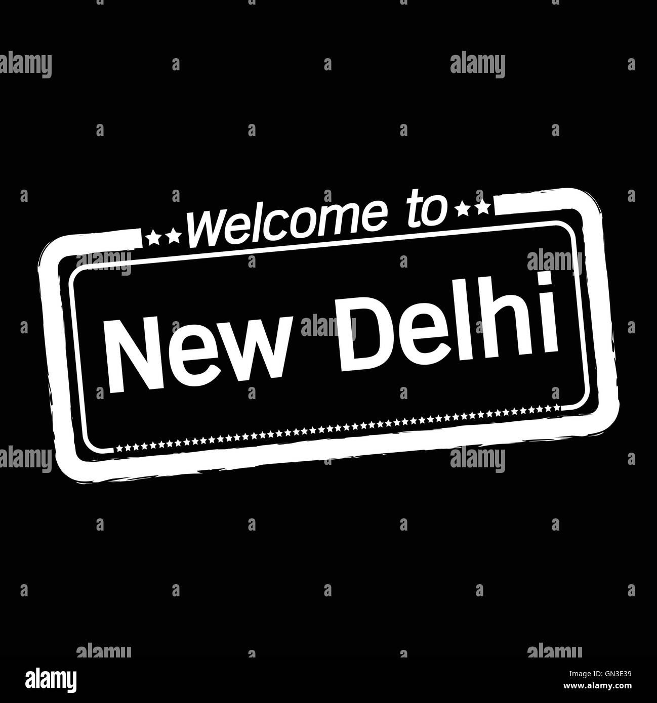 Welcome delhi stamp hi-res stock photography and images - Alamy