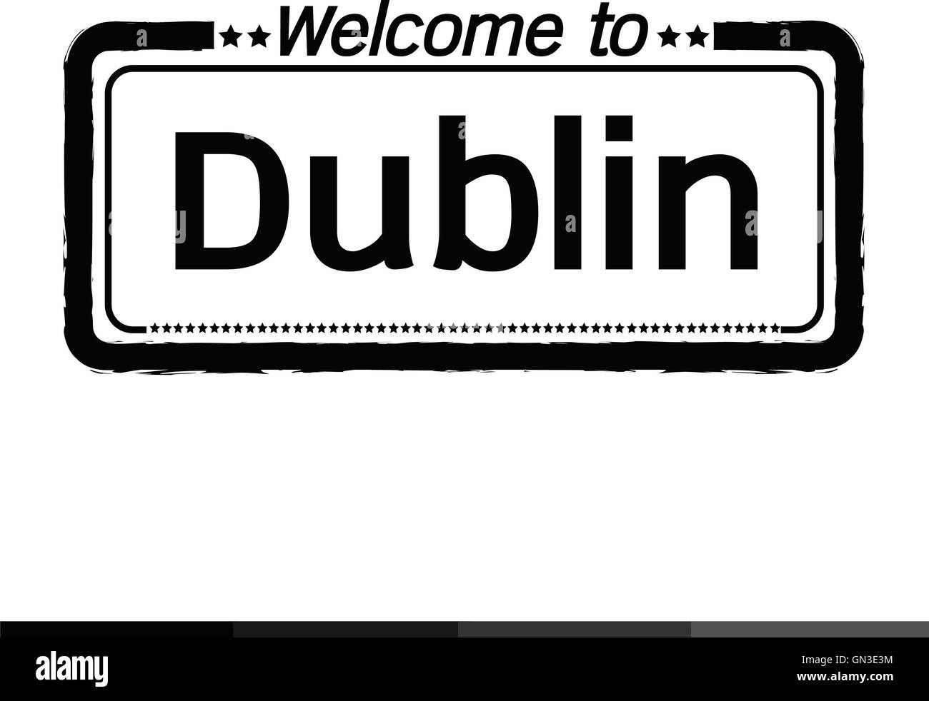 Welcome to Dublin city illustration design Stock Vector Image & Art - Alamy