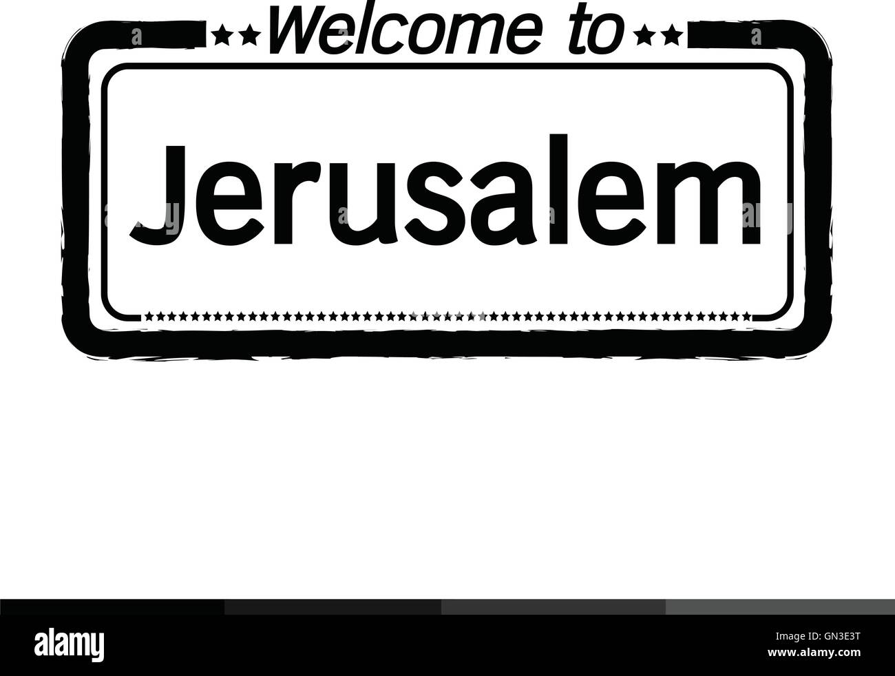 Welcome to Jerusalem city illustration design Stock Vector Image & Art ...