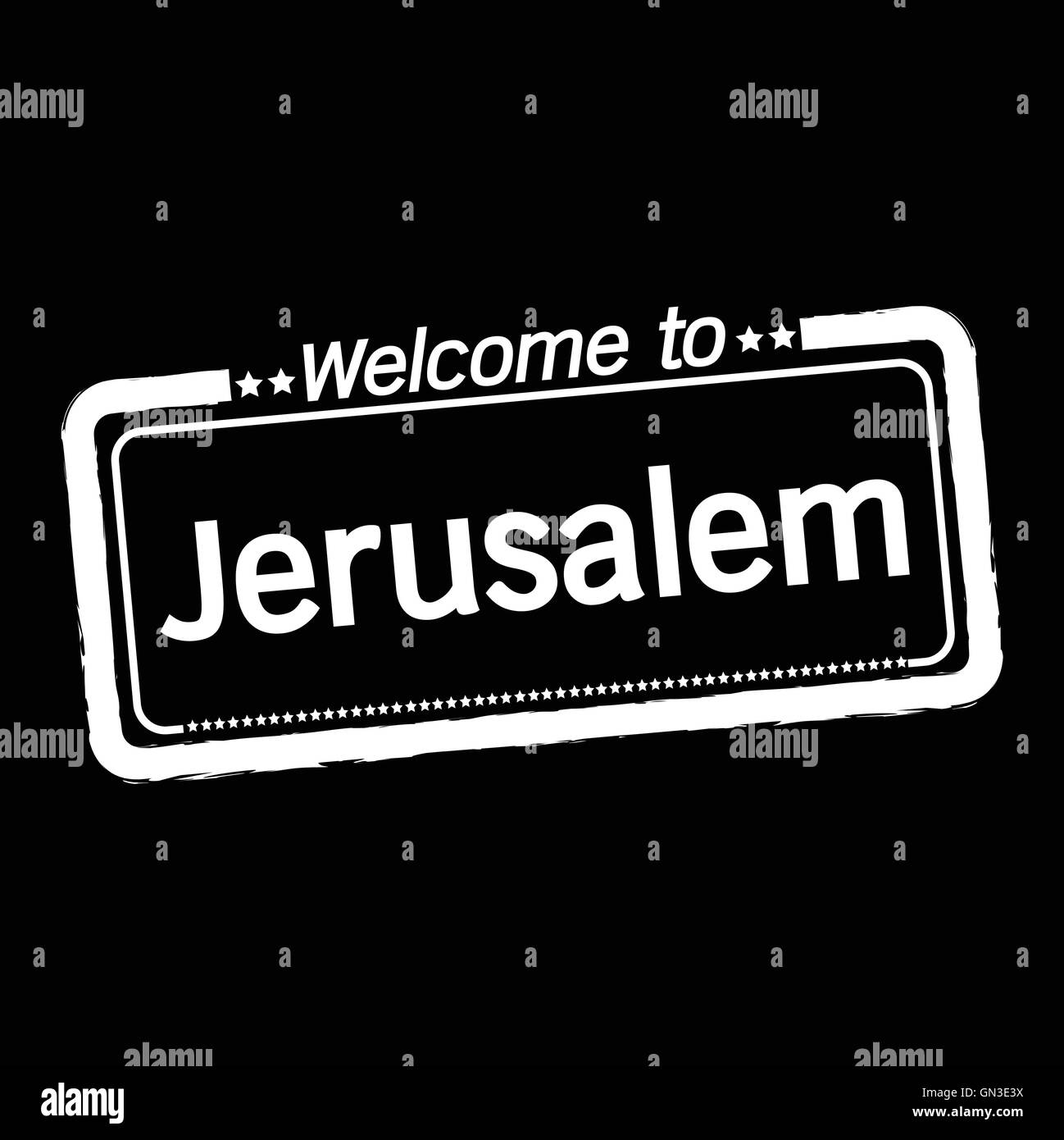 Welcome to jerusalem sign hi-res stock photography and images - Alamy