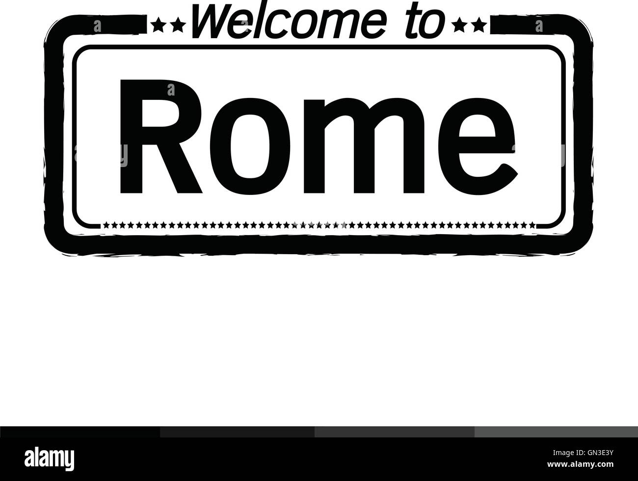 Welcome to rome Stock Vector Images - Alamy