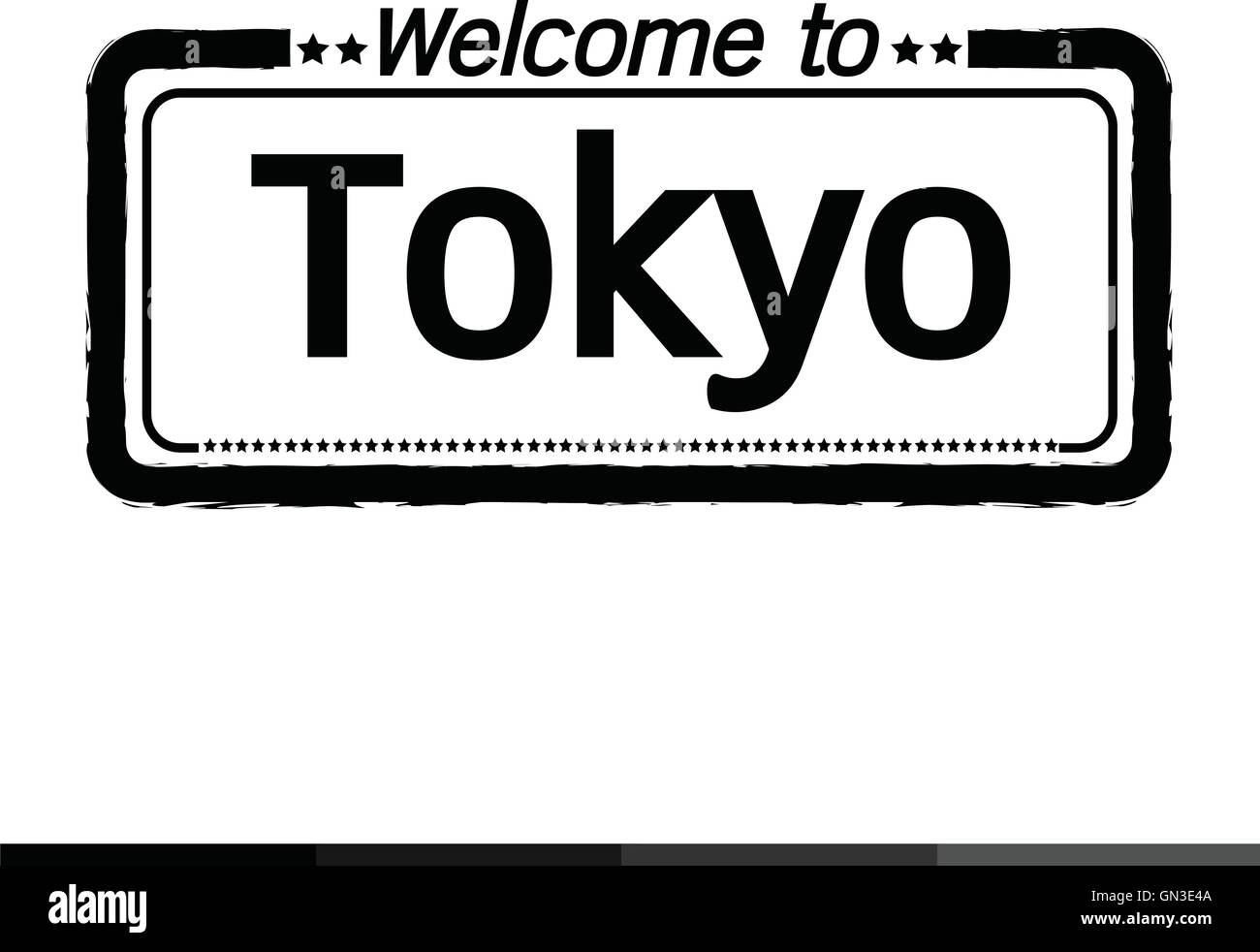 Welcome to tokyo sign Stock Vector Images - Alamy
