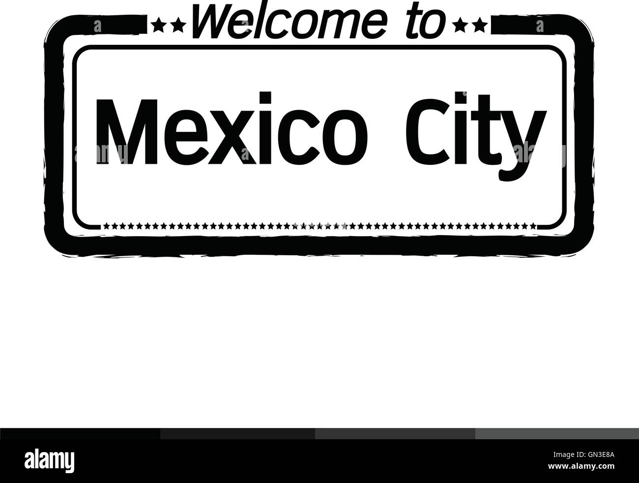 Welcome mexico stamp hi-res stock photography and images - Alamy