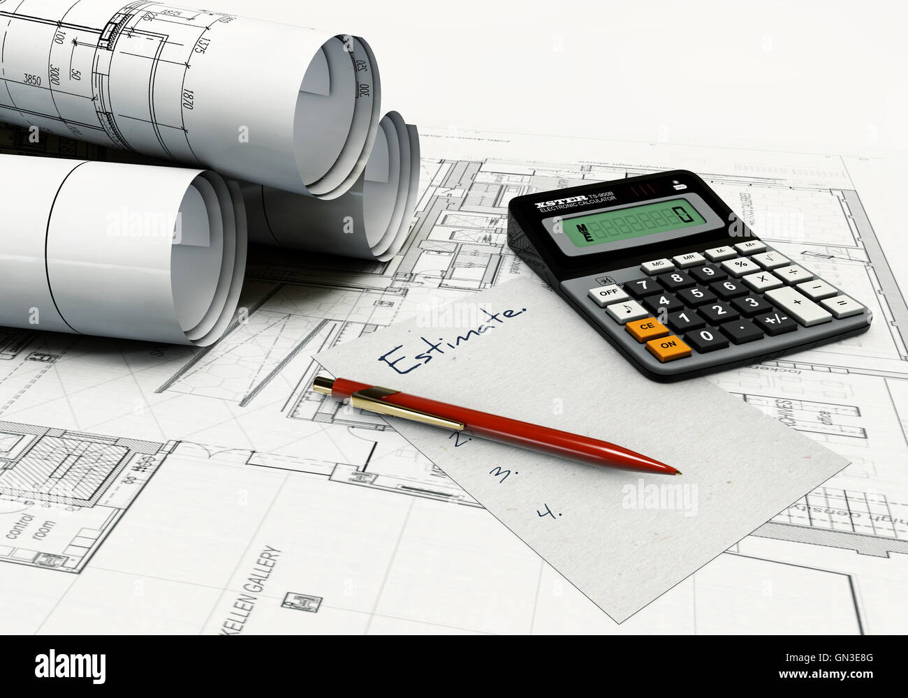 3d Illustrator of architectural project Stock Photo - Alamy