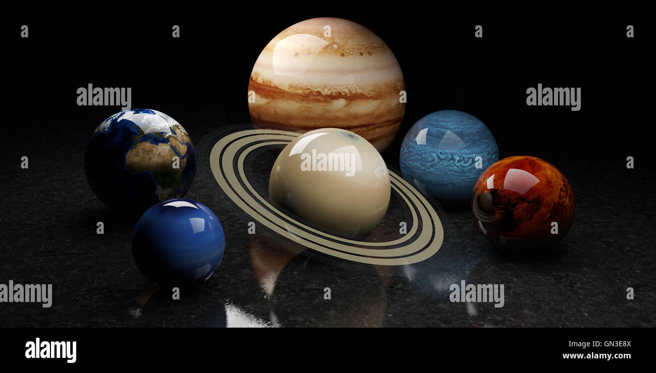 3d illustration of Planets. Elements of this image furnished by NASA ...