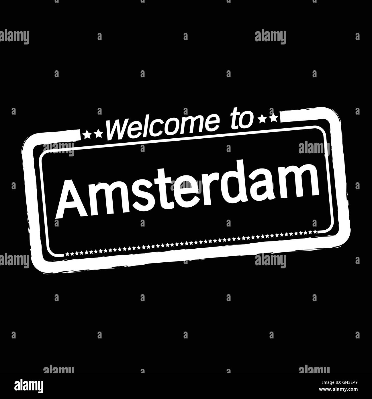 Welcome to Amsterdam City illustration design Stock Vector Image & Art ...