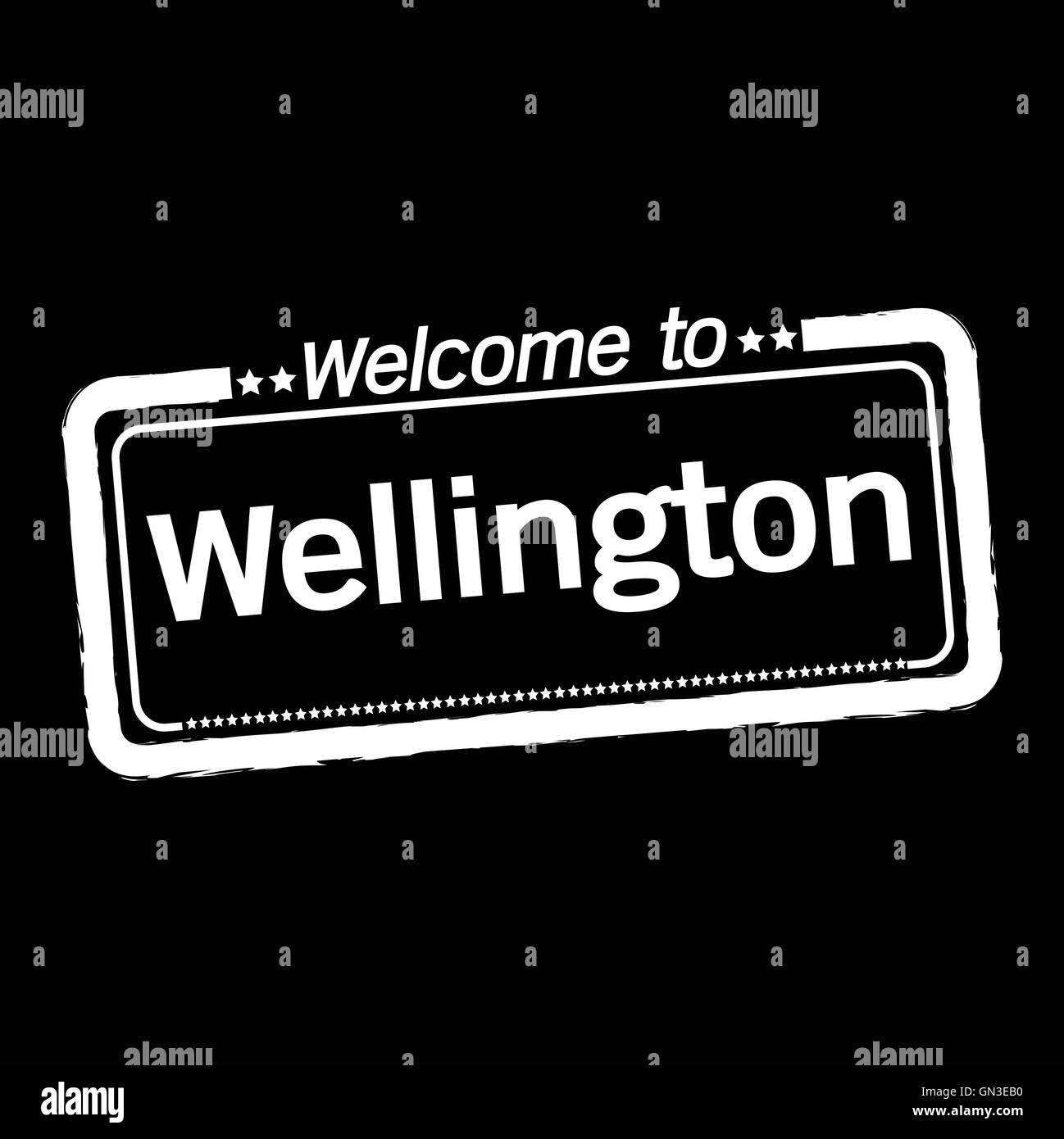 Welcome to Wellington City illustration design Stock Vector Image & Art ...