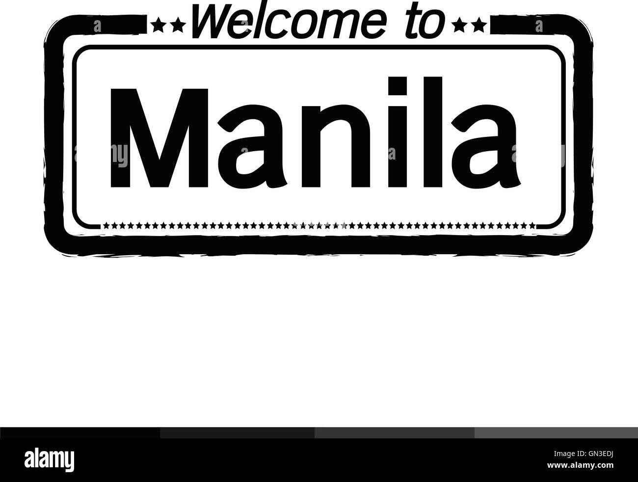 Welcome to Manila City illustration design Stock Vector Image & Art - Alamy