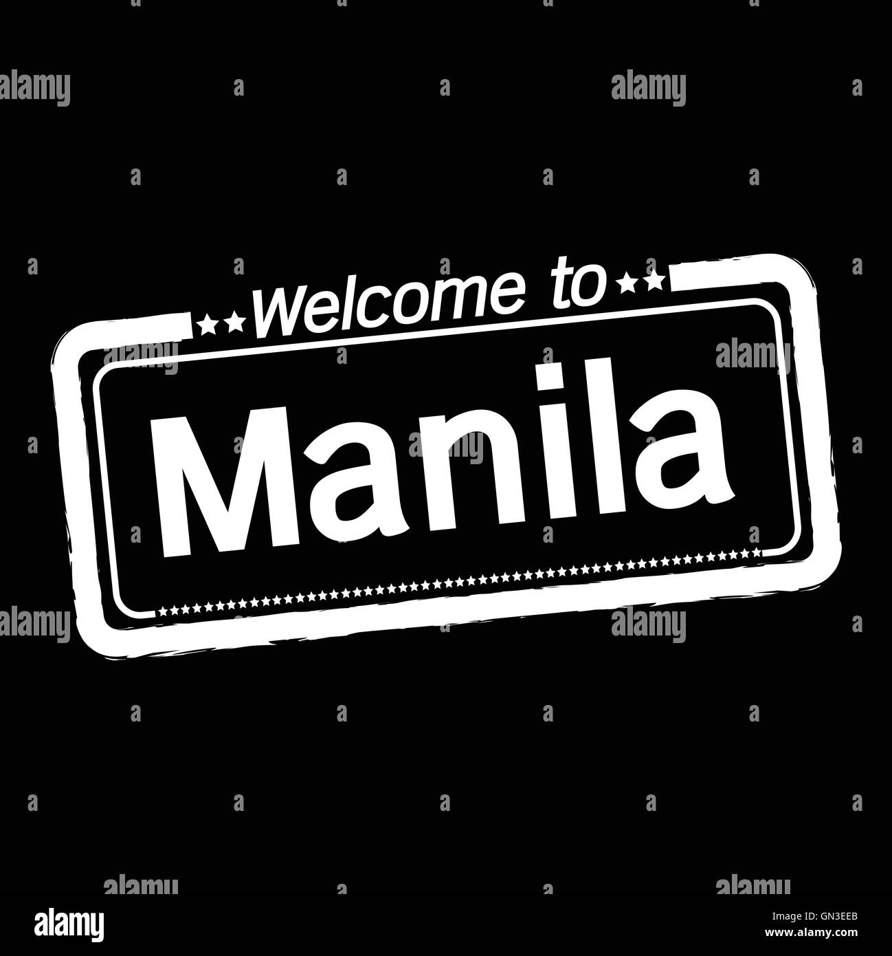 Welcome to Manila City illustration design Stock Vector Image & Art - Alamy