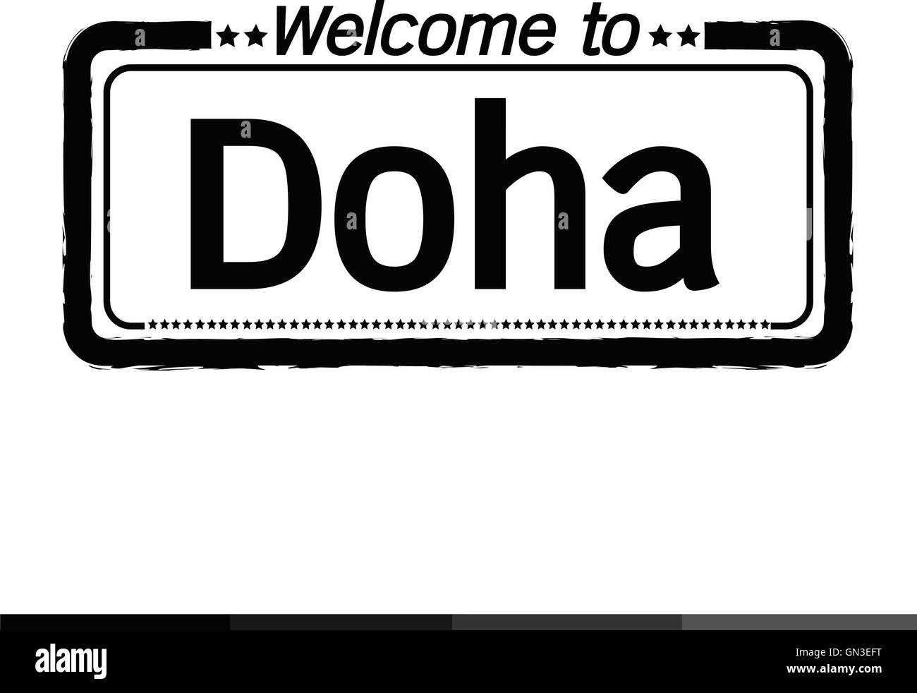 Welcome to Doha City illustration design Stock Vector Image & Art - Alamy