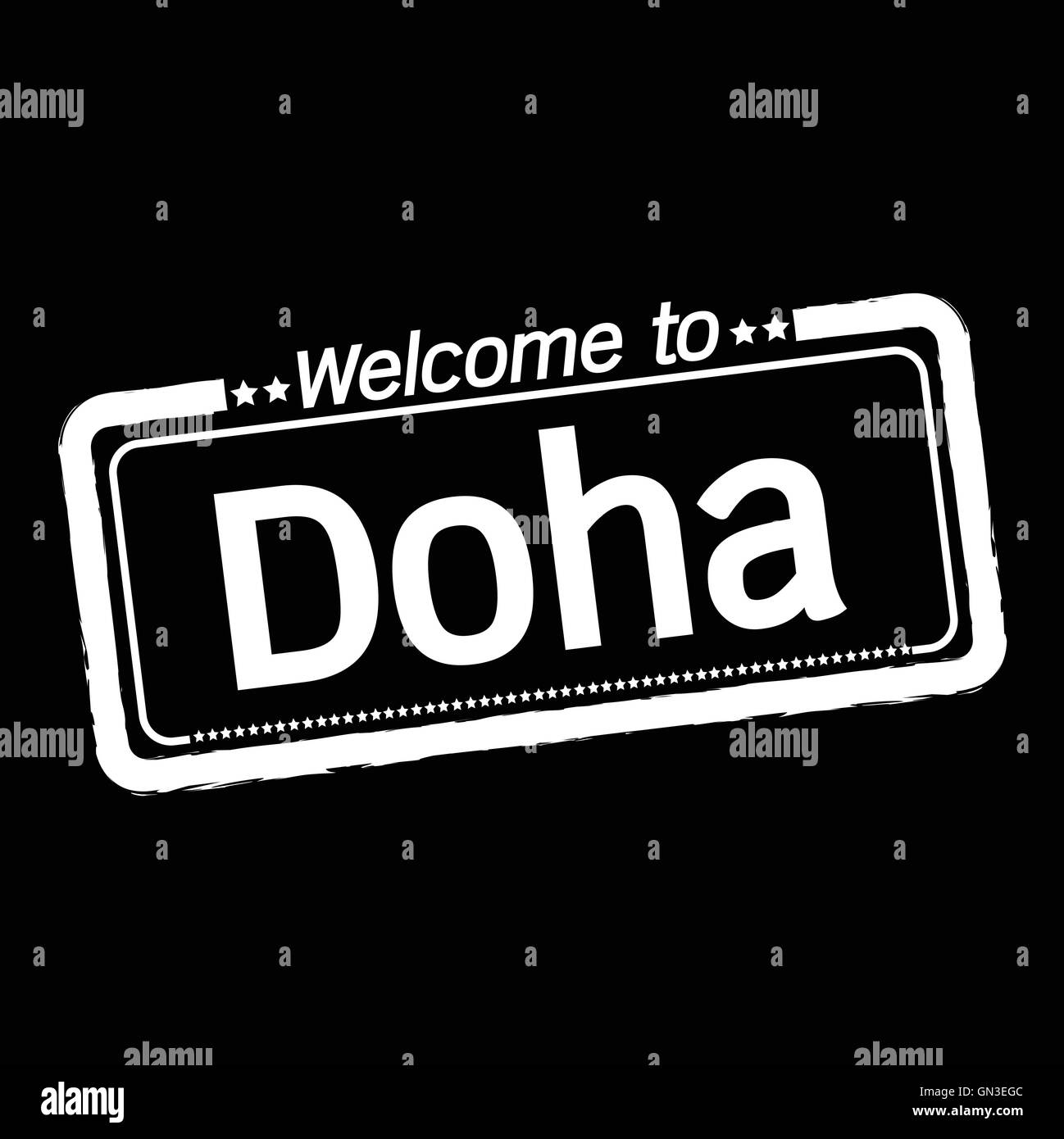 Welcome to doha Stock Vector Images - Alamy