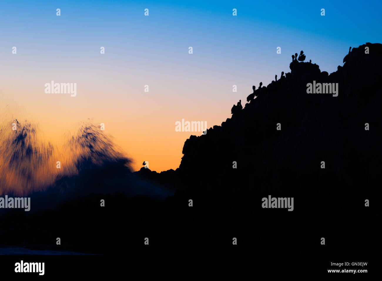 Coast landscape at sunset Stock Photo - Alamy