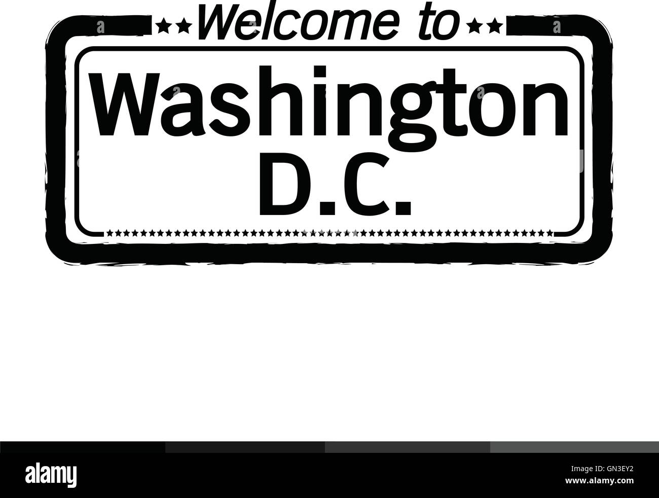 Welcome to Washington D.C. City illustration design Stock Vector Image ...