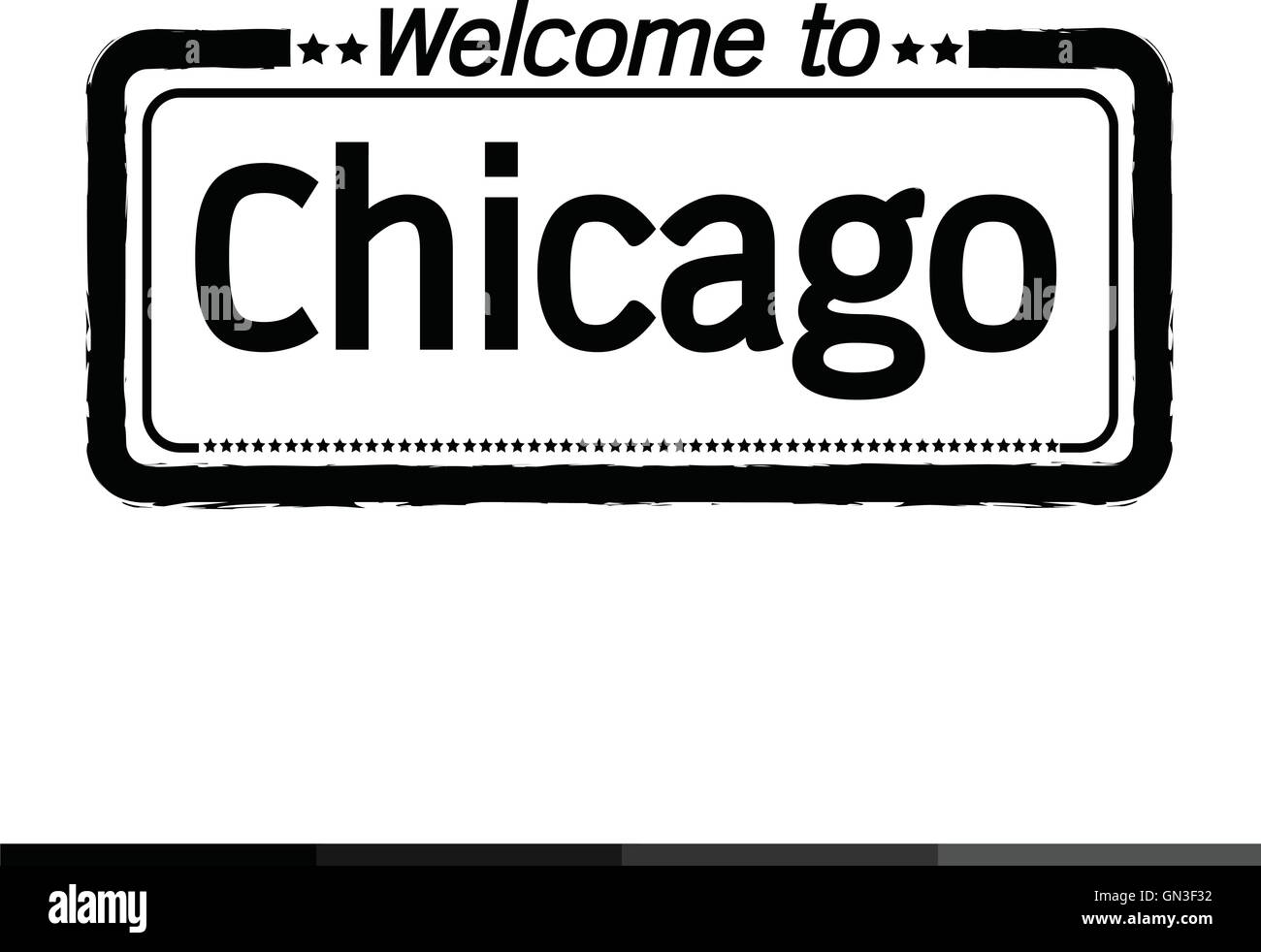 Welcome to Chicago City illustration design Stock Vector Image & Art ...