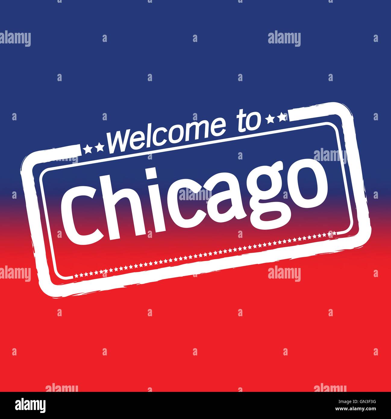 Welcome to Chicago City illustration design Stock Vector Image & Art ...