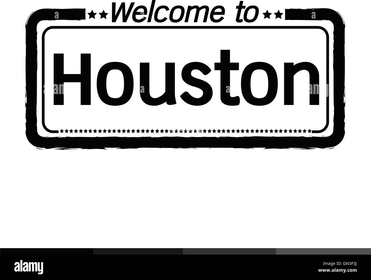 Welcome houston stamp hi-res stock photography and images - Alamy