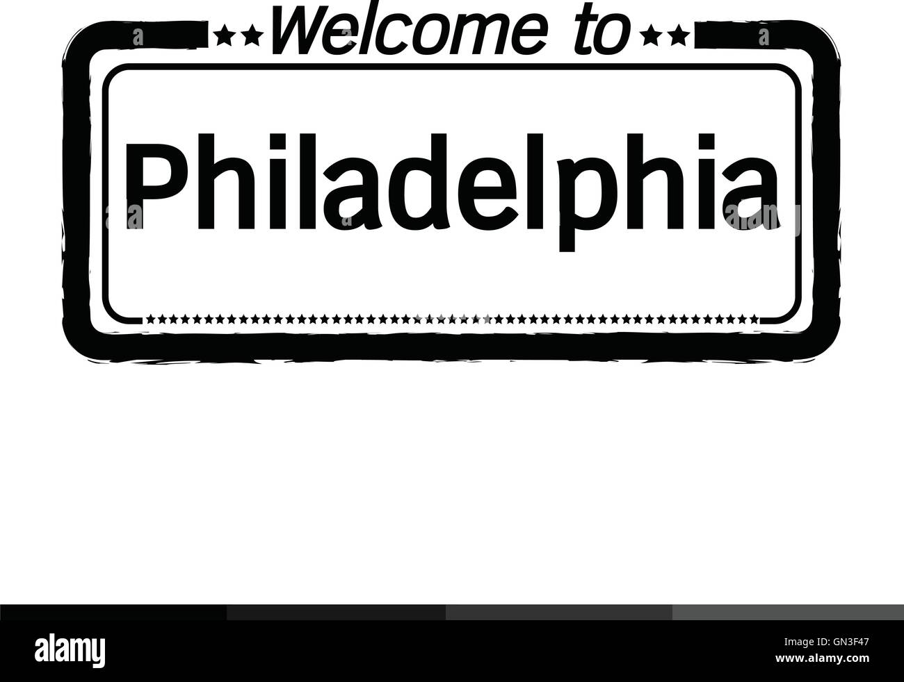 Welcome to Philadelphia City illustration design Stock Vector Image ...