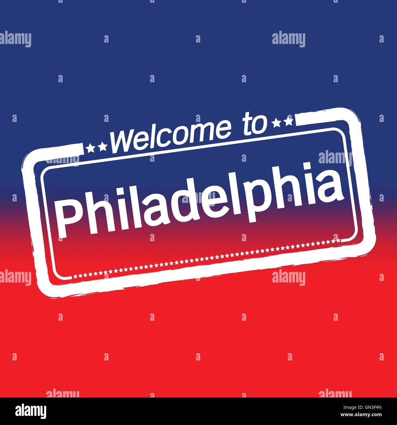 Welcome to Philadelphia City illustration design Stock Vector Image ...