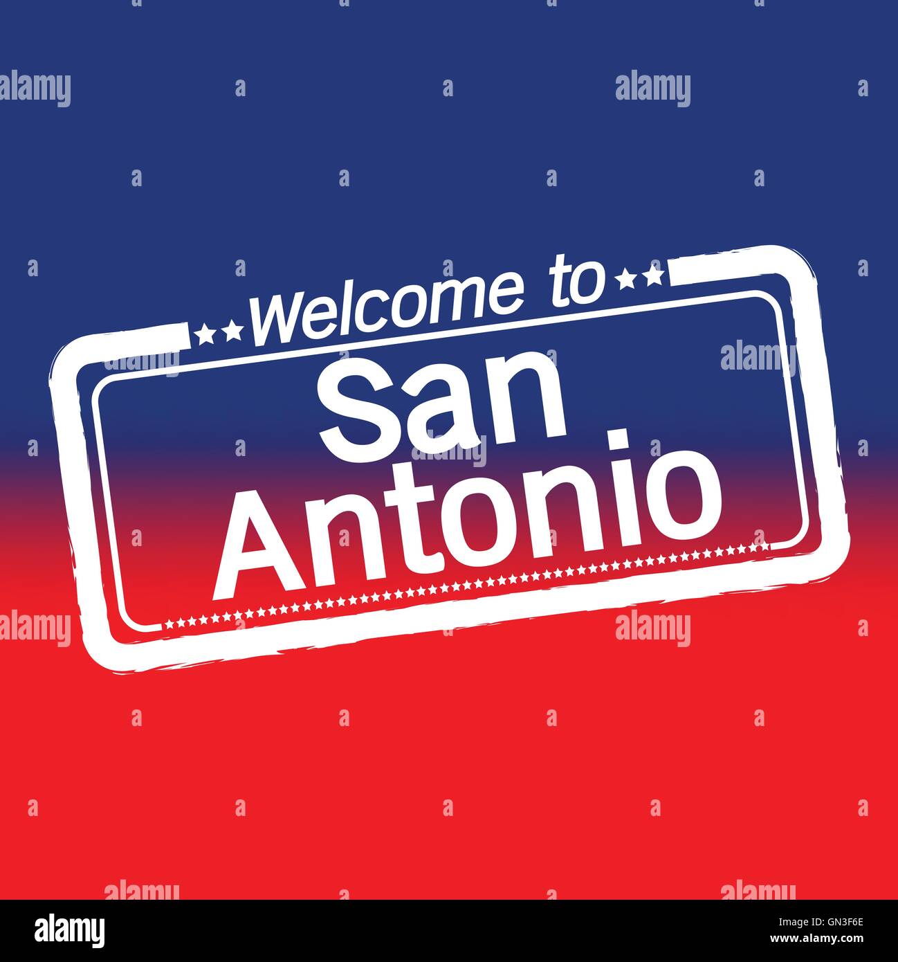 Welcome to San Antonio City illustration design Stock Vector Image ...