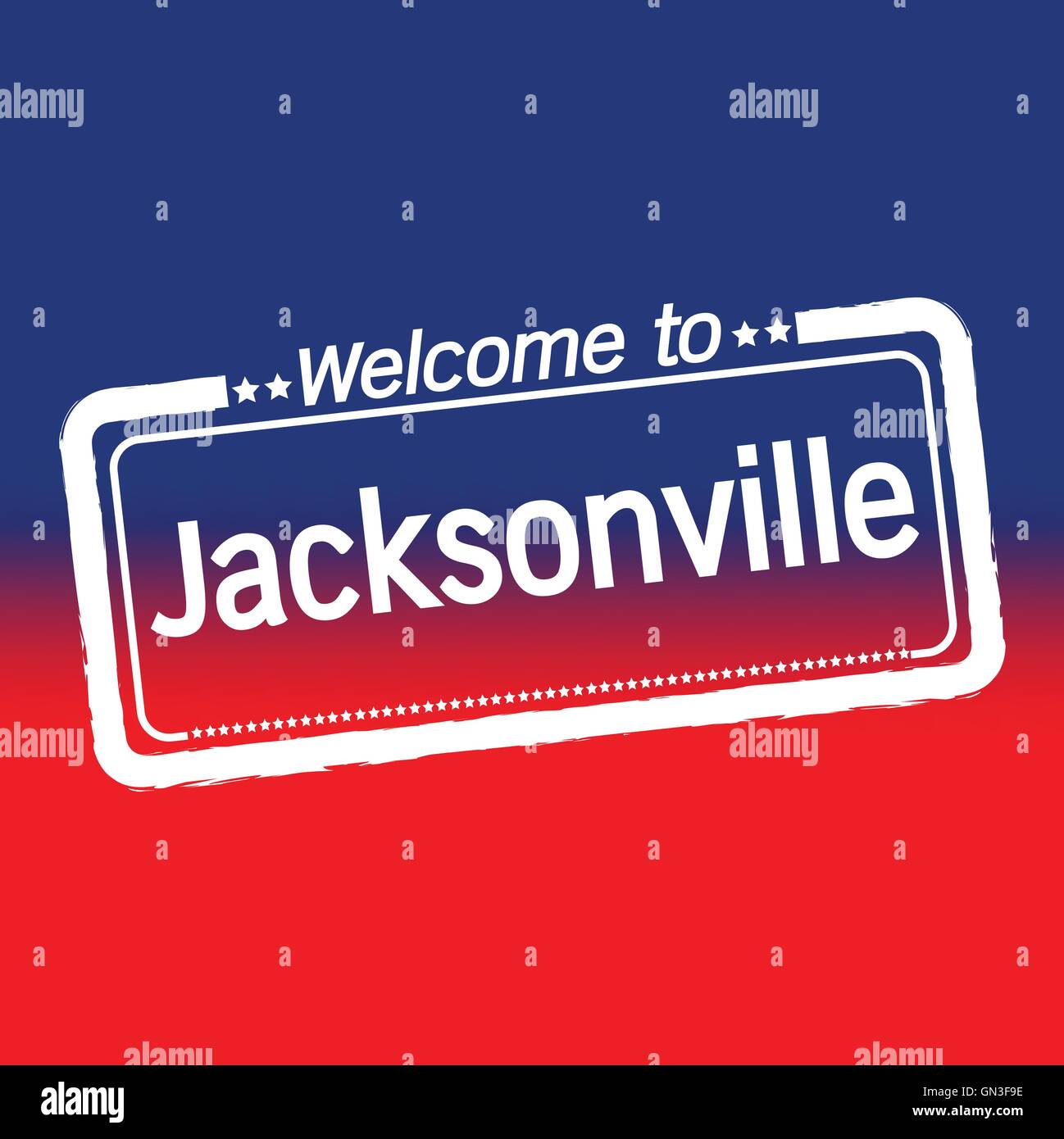 Welcome to Jacksonville City illustration design Stock Vector Image ...