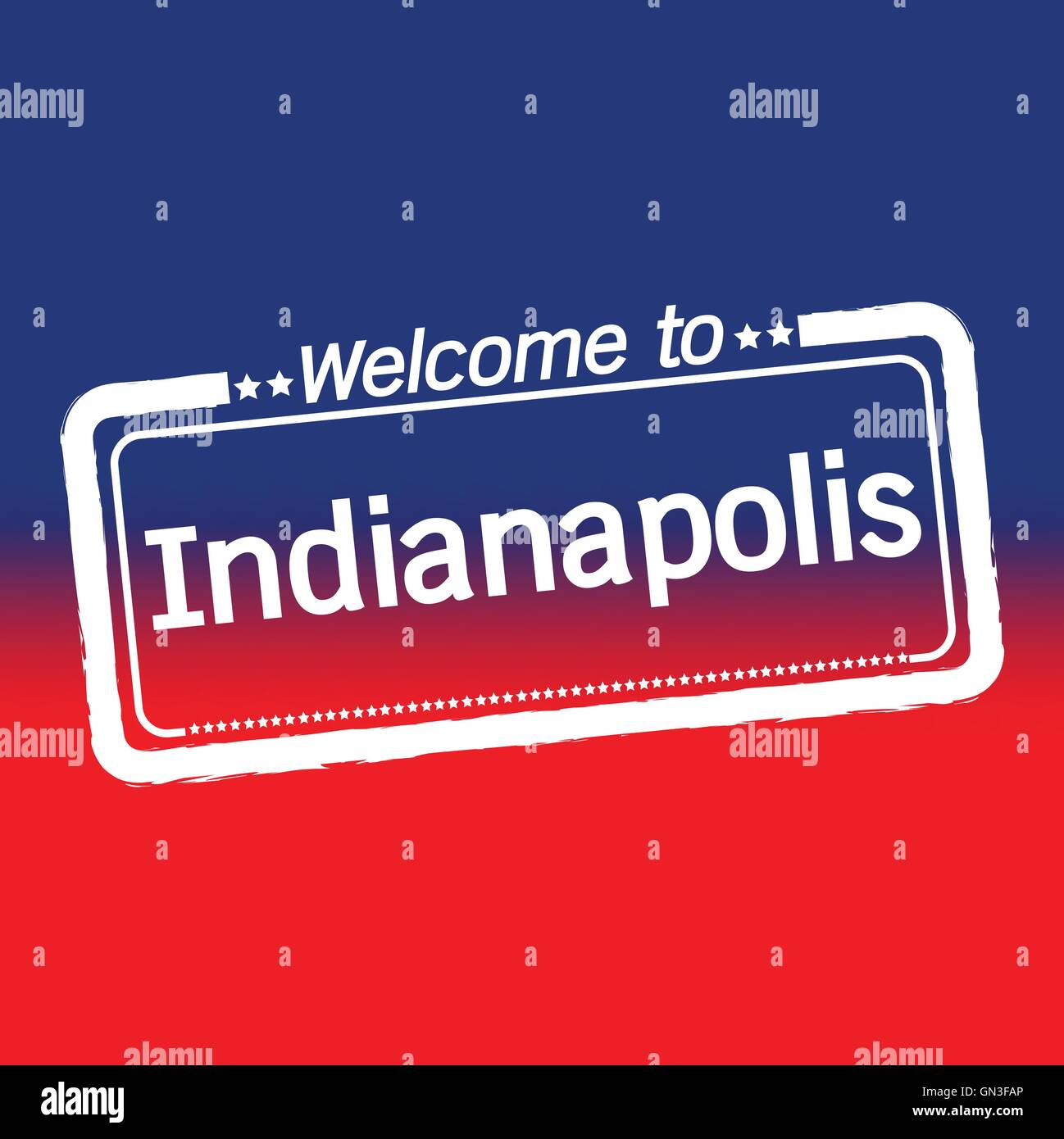 Welcome to Indianapolis City illustration design Stock Vector Image ...