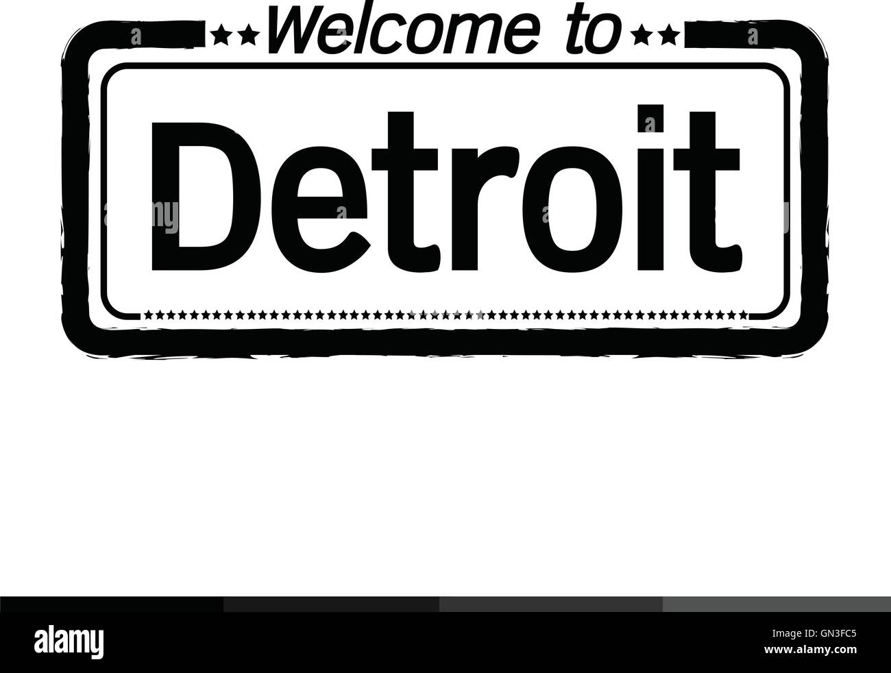 Welcome to Detroit City illustration design Stock Vector Image & Art ...