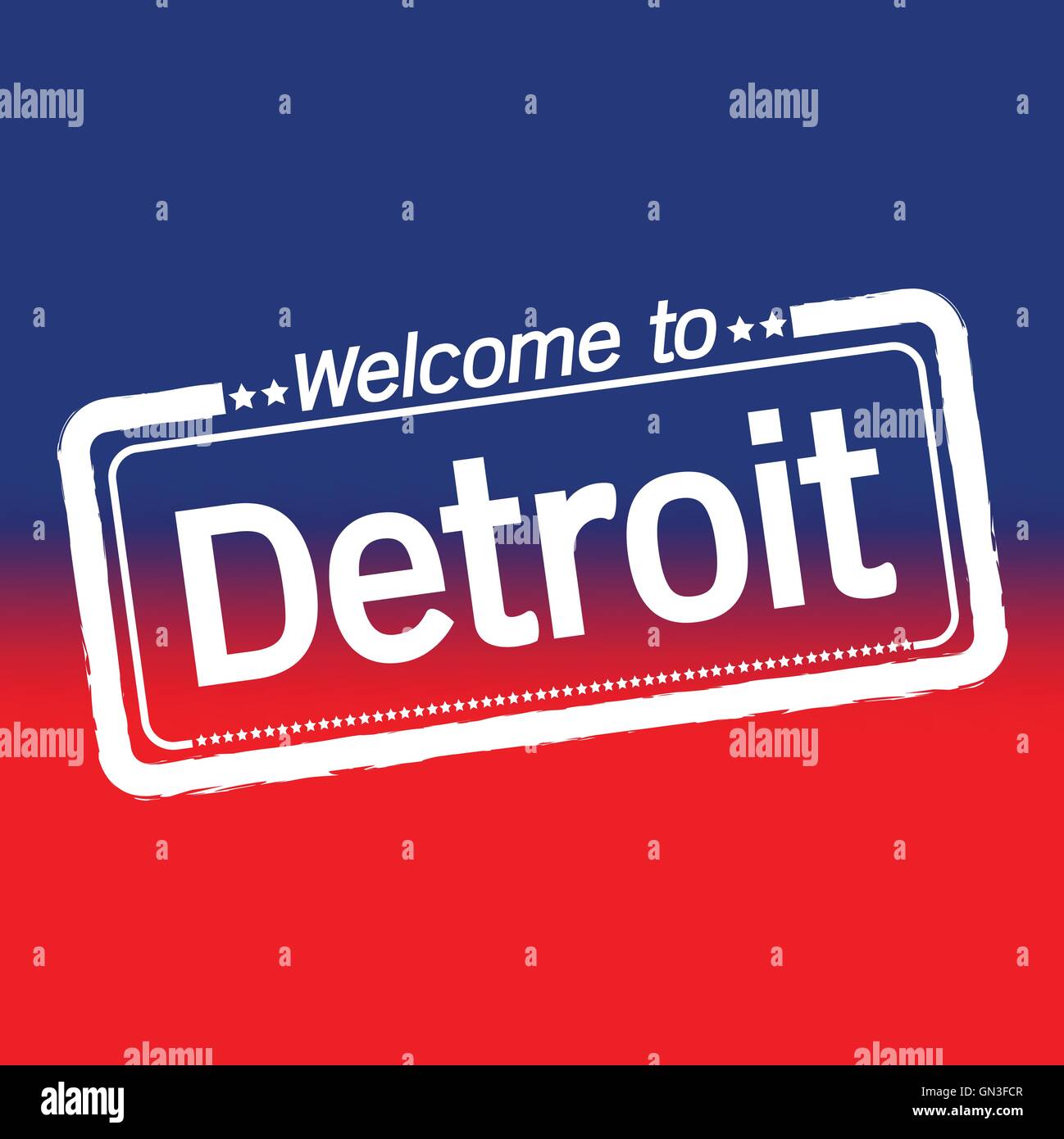 Welcome to Detroit City illustration design Stock Vector Image & Art ...