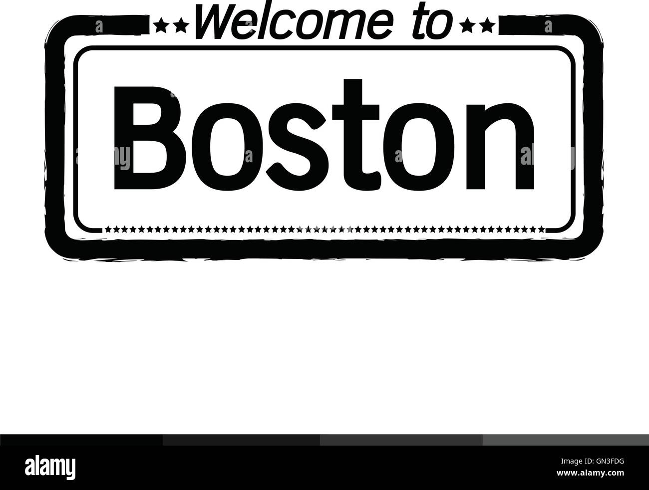 Welcome to Boston City illustration design Stock Vector Image & Art - Alamy