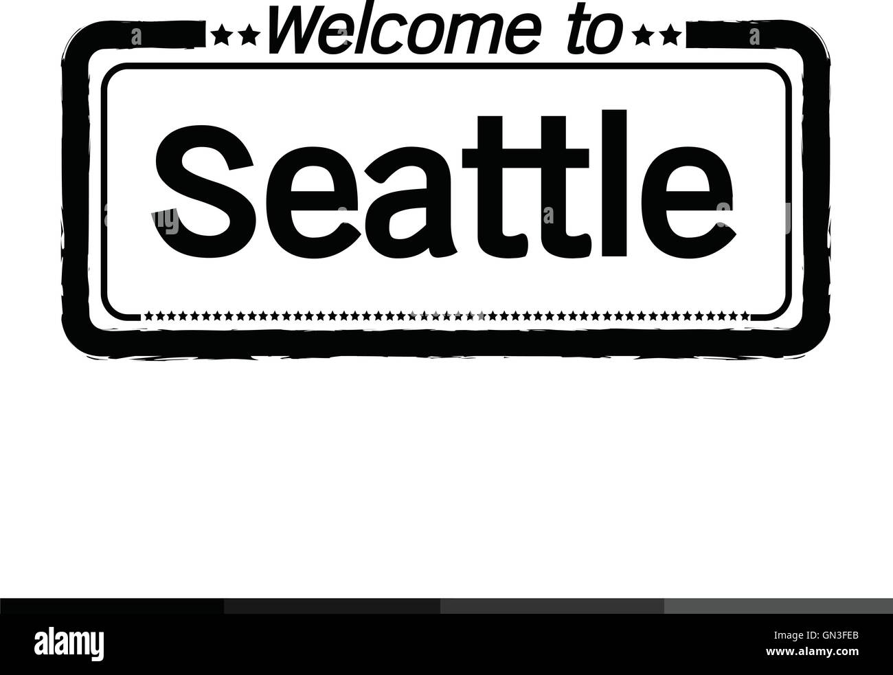 Welcome to Seattle City illustration design Stock Vector Image & Art ...