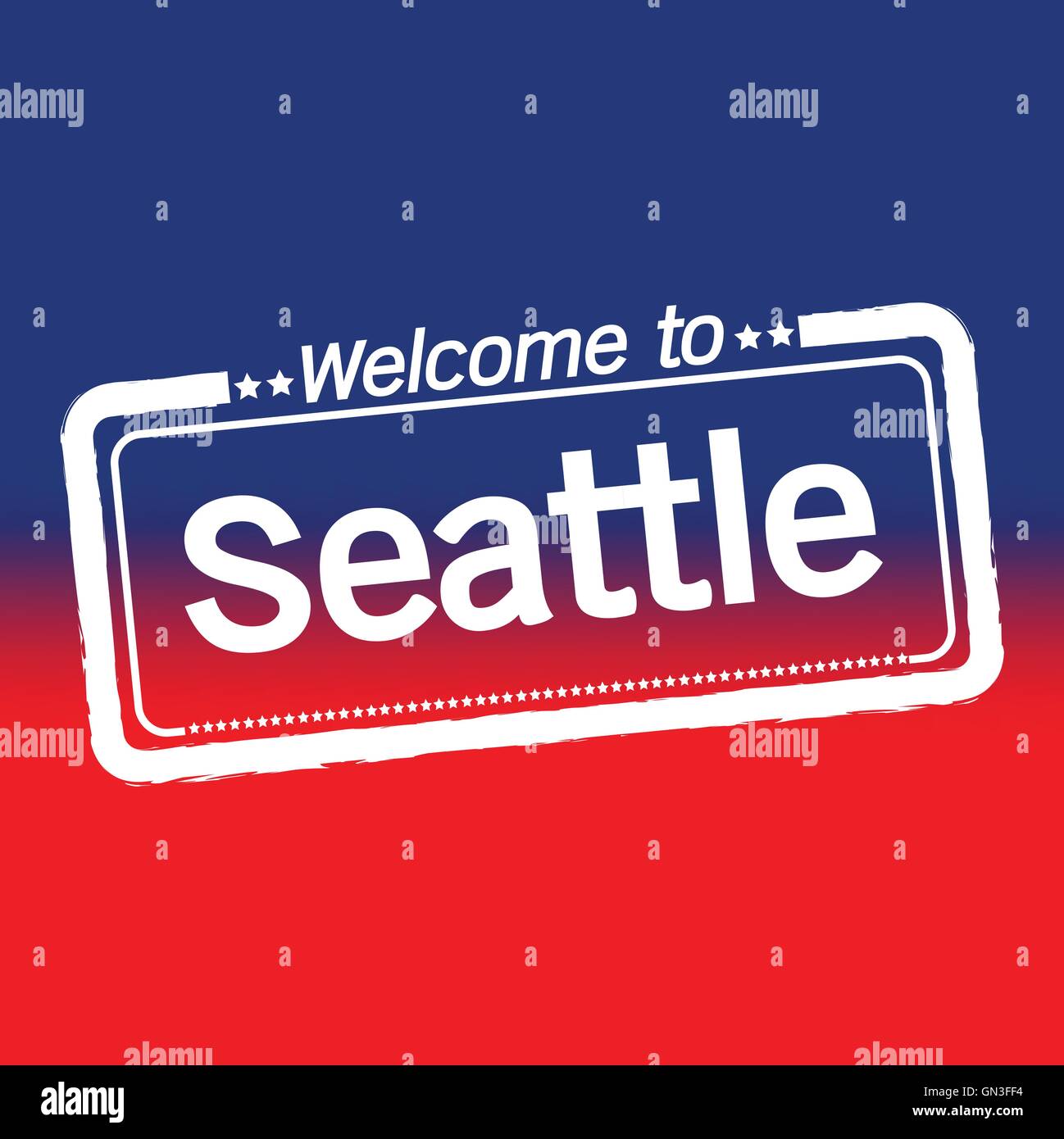 Welcome to Seattle City illustration design Stock Vector Image & Art ...