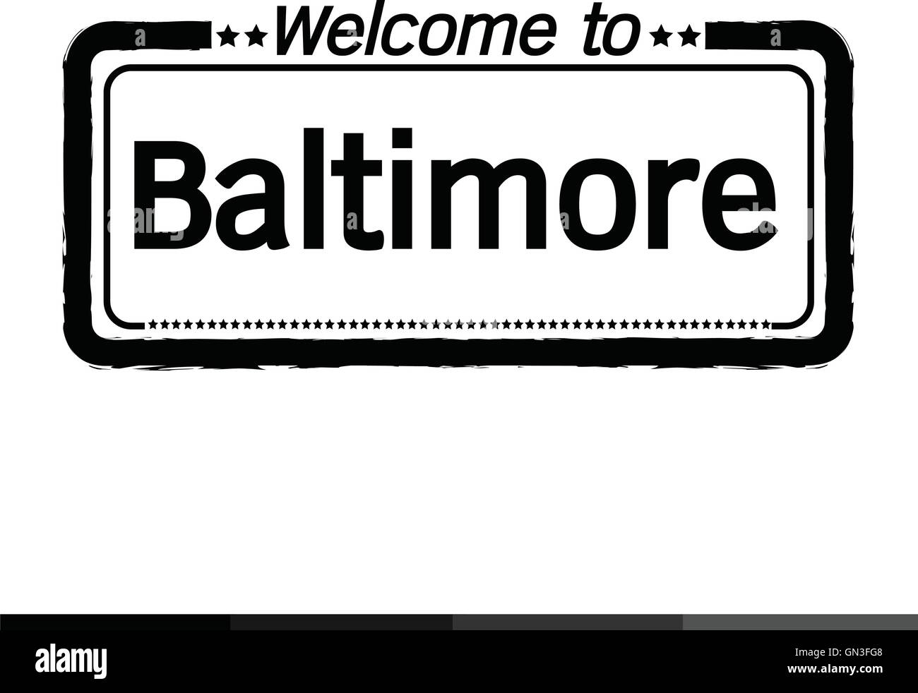 Welcome to Baltimore City illustration design Stock Vector Image & Art ...