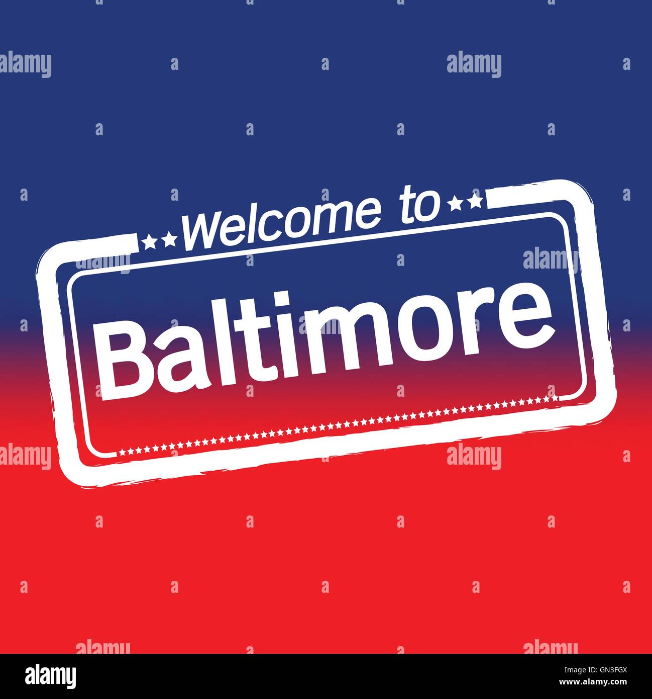 Welcome to Baltimore City illustration design Stock Vector Image & Art ...