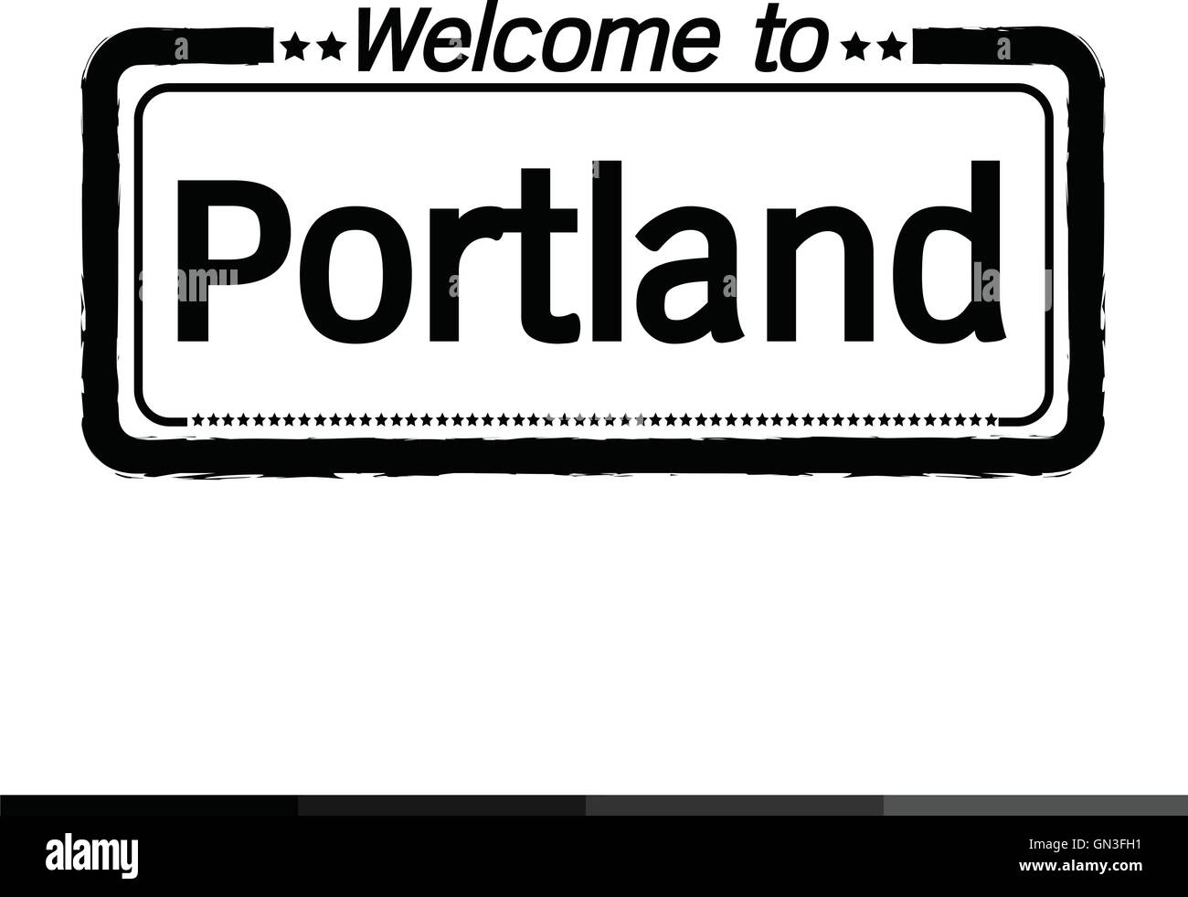 Welcome to portland Stock Vector Images - Alamy