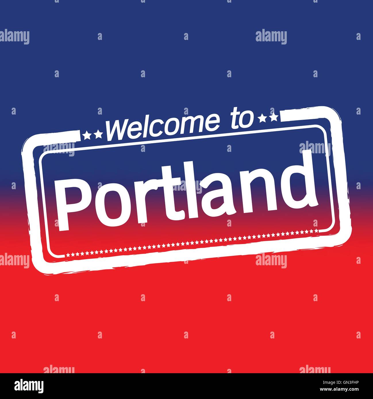 Welcome to portland Stock Vector Images - Alamy